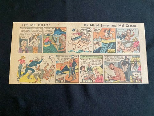 #04 IT'S ME, DILLY! by Alfred James Lot of 2 Sunday Third Page Comic ...
