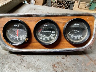Vintage RAC Three 3 Gauge Panel | eBay