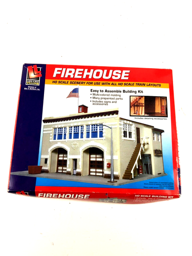 LL Life-Like Trains Walther FIREHOUSE Model Building Kit HO Scale #433 ...