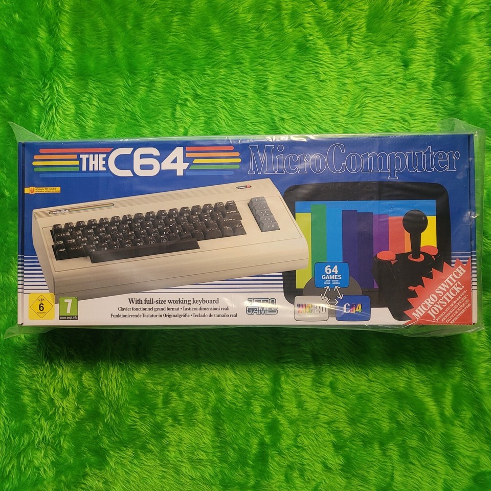 The C64 MAXI RETRO MICRO Computer CONSOLE Commodore 64 + Joystick *NEW ...