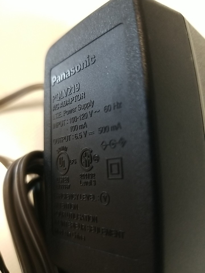 Panasonic PQLV219 AC Adapter - Original OEM - Output: 5.5V, 500mA | eBay