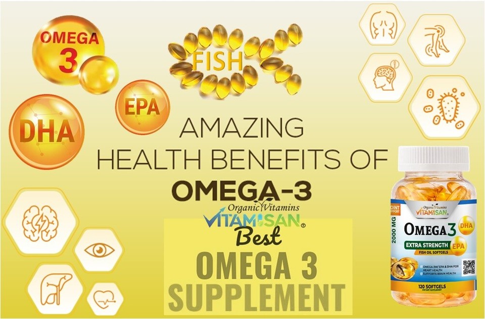 OMEGA 3 xl sofgels 2000mg 120 Softgels FISH OIL Epa Dha Essential Fatty ...
