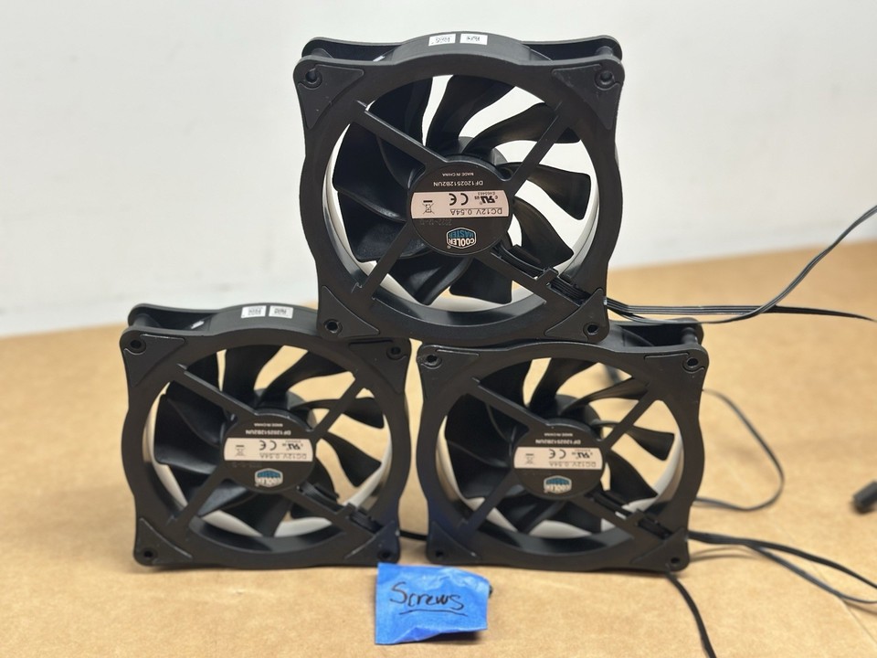 3x Cooler Master Case Fans 120mm RGB HP Omen 35 40L 45L DF1202512B2UN ...