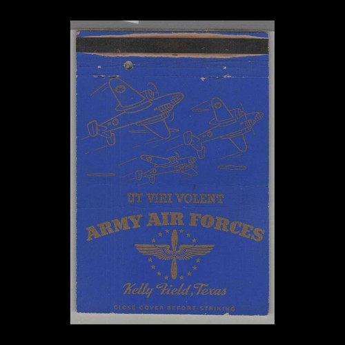 Matchbook Cover Military Post Card Army Air Forces Kelly Field, Texas ...
