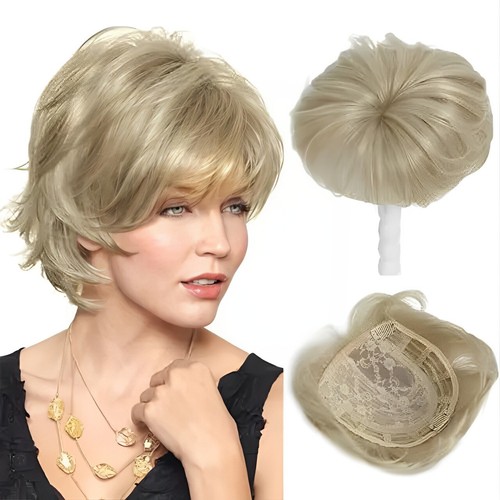 7 Colors Pixie Cut Hair Toppers Synthetic Toppers Extension Hairpieces ...