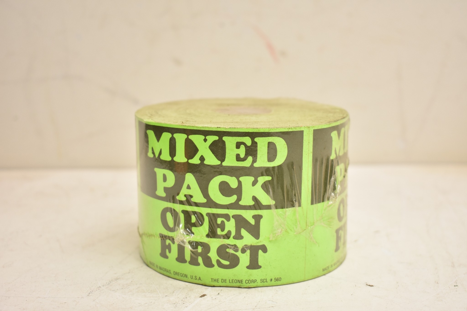 The De Leone Corp Mixed Pack Open First Label Paper Sticker SCL560 Roll ...