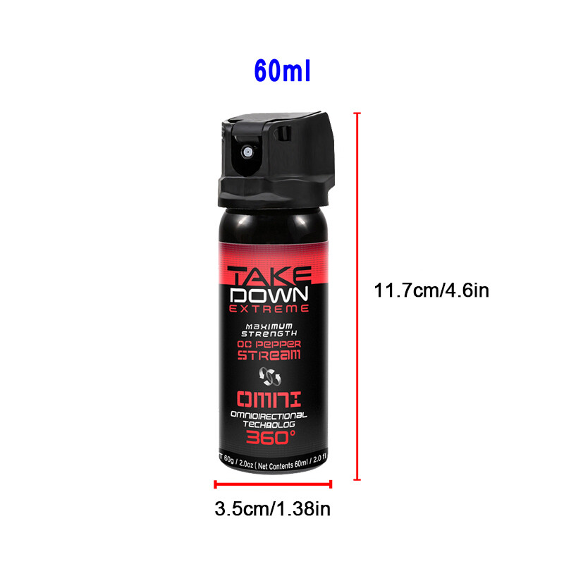 Mace Take Down Omni 360 Pepper Spray 60ml 2oz Self Defense Protection ...