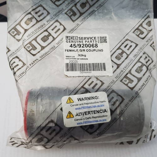 NEW JCB 45/920068 Female Q/R Coupling GENUINE!!! | eBay