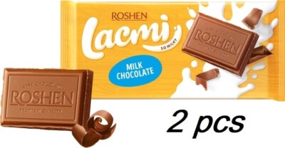 2 PCS Roshen Lacmi Milk Ukrainian Chocolate Bar Sweets 90g x 2pcs | eBay