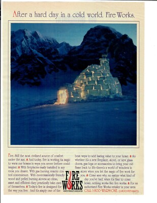 1993 Fire Works Magazine Print Ad A Hard Day In A Cold World Glowing ...