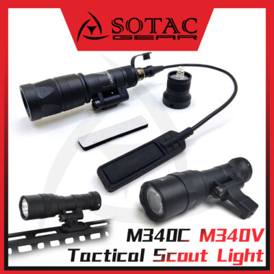 Tactical Mini Light M340C M340V Flip-to-side Mount 500 Lumens White LED ...