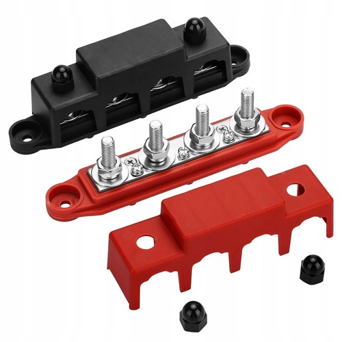 250A 12V Bus Bar Power Distribution Block 4 Studs Junction Block ...