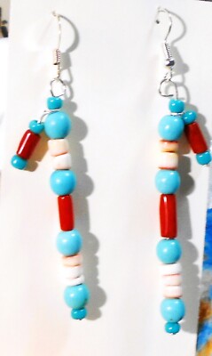 Native American Turquoise, Deep-Sea Coral, + red lip shell 3" 07 | eBay