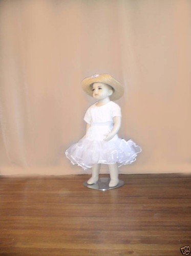 Toddler 1 yr 2T 3T Girls Crinoline Net Petticoat White satin trim ...