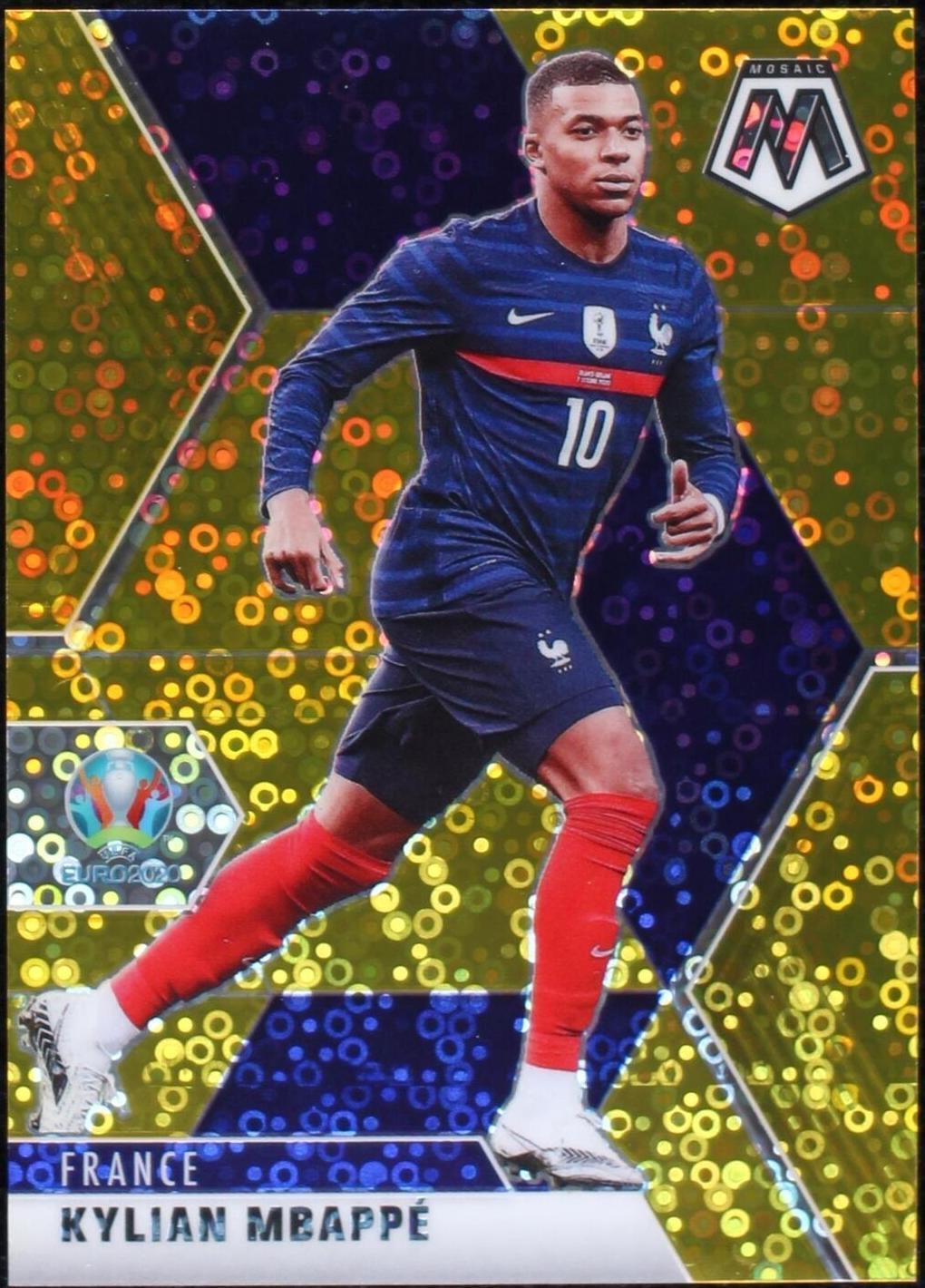2021 Panini Mosaic UEFA Euro 2020 - Kylian Mbappe #112 Gold Circles ...