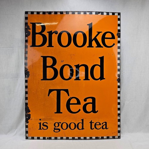 Vintage Extra Large Brooke Bond Tea Enamel Advertising Sign | eBay UK