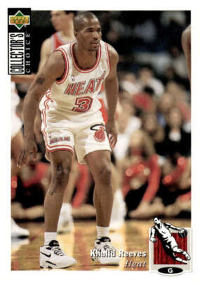 Khalid Reeves RC 1994-95 Collector's Choice #318 ROOKIE NBA Heat ID ...