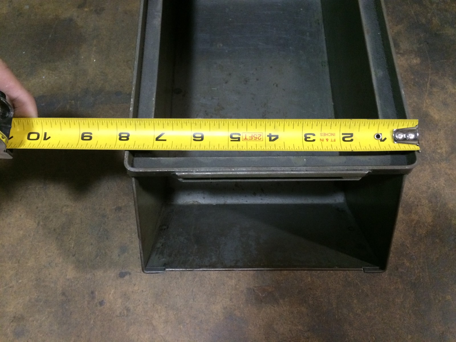 STACKABLE METAL PARTS BINS 13' X 8" X 6" FACTORY INDUSTRIAL STACKING ...