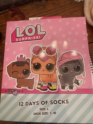 LOL Surprise! 12 Days Of Socks Advent calendar Box Large - Brand New | eBay