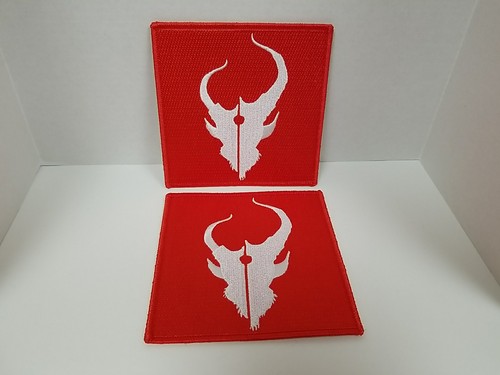2 ct Demon Hunter 4" Square Embroidered Patch w/ Red Background & Adhesive Back | eBay