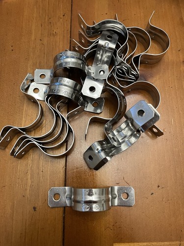 30 304 Stainless Steel 1" Heavy Wall Conduit 2 Hole Straps | eBay