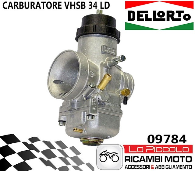 09784 Carburettor Dellorto VHSB 34 LD 2t Air Manual With Mixer ...