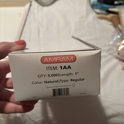 AMRAM 1" Regular Attachments-5,000pcs, 50/Clip Natural 1AA Garment ...