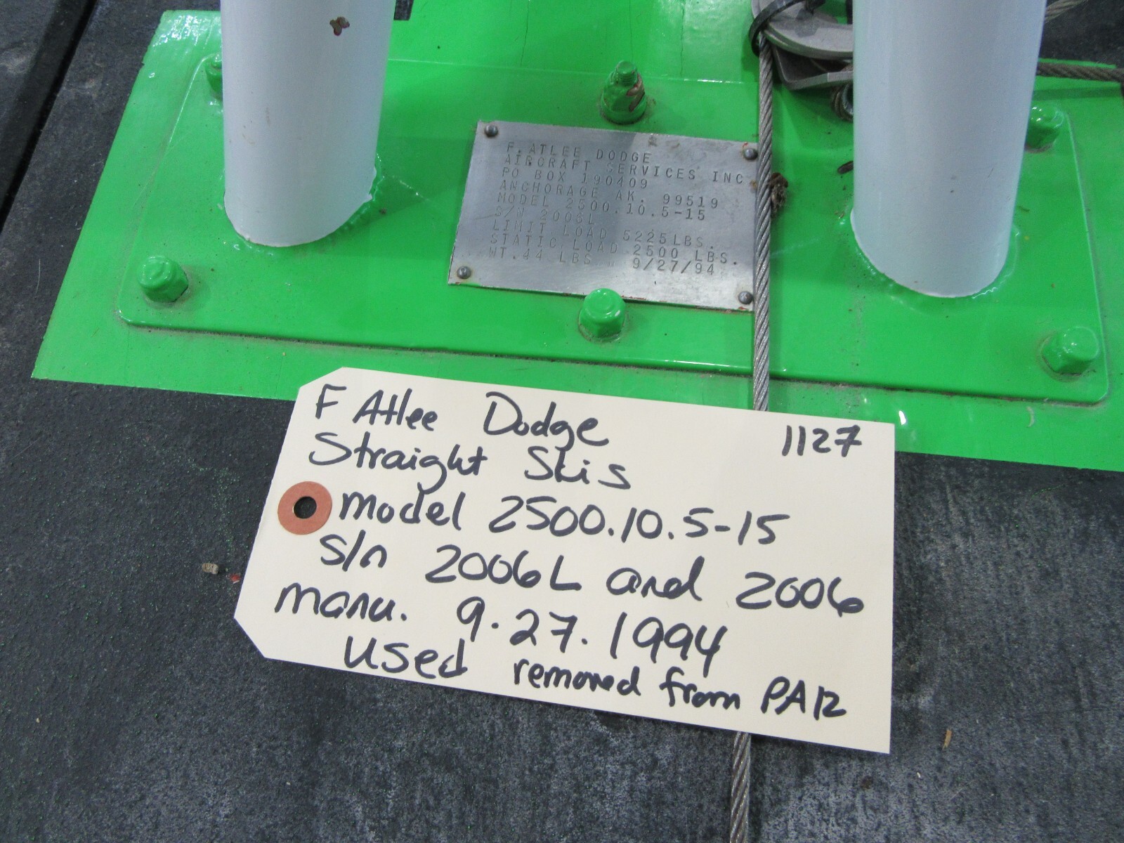 F. Atlee Dodge Straight Skis Model 2500.10.5-15 | eBay