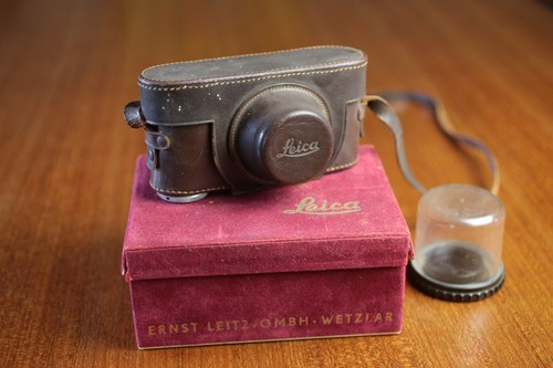 Leica IIIf camera box / leather case / lens bubble - accessory pack ...