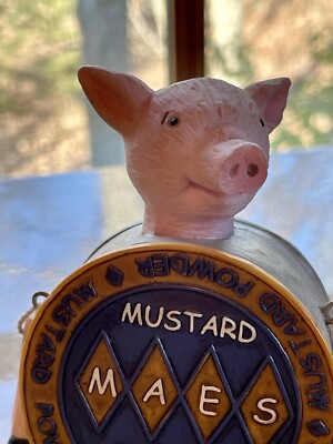 2004 WMG Anthropomorphic Farm Animal Mustard Mae PIG Seasonings Shelf ...