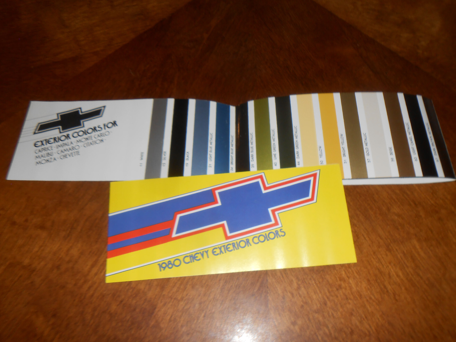 1980 CHEVROLET EXTERIOR PAINT COLORS BROCHURE '80 CAMARO CAPRICE MALIBU ...