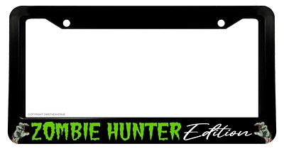 Zombie Hunter Zombies Funny Joke Gag Prank License Plate Frame V03 | eBay