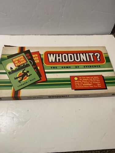 VTG Board Game WHODUNIT? #232 CADACO-ELLIS 1959 The Game Of Evidence ...