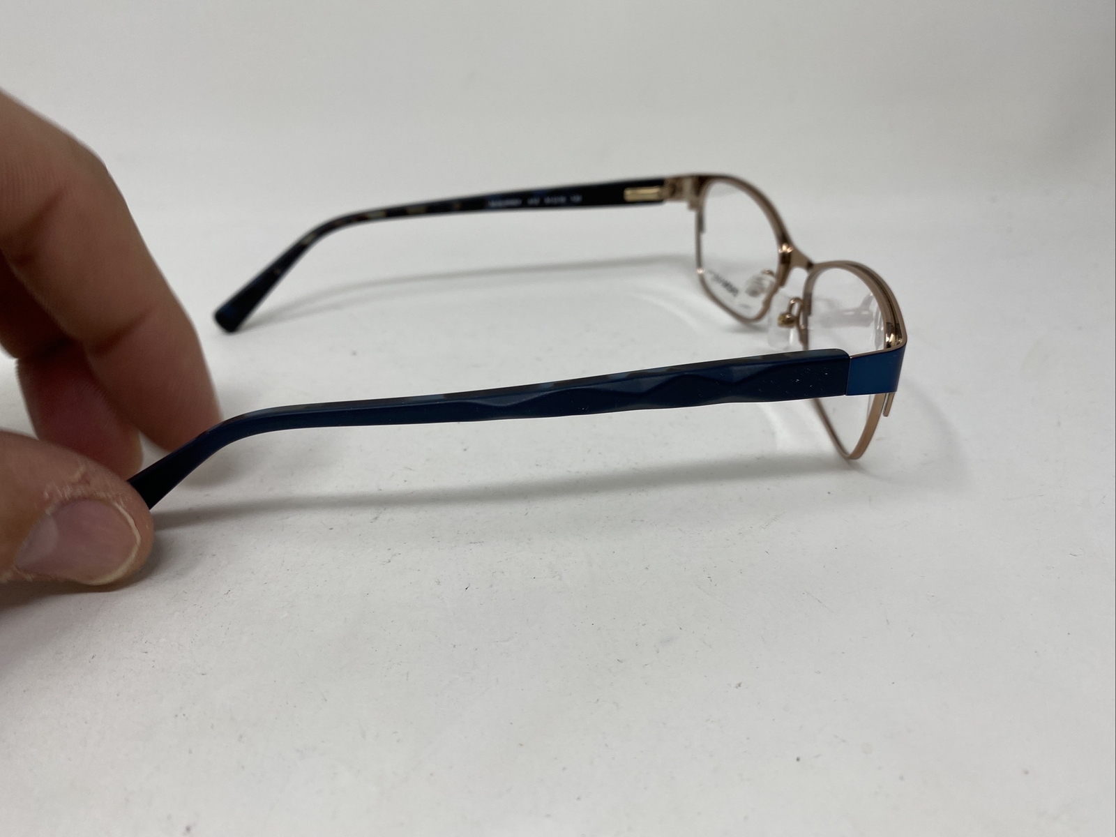 MARCHON NYC EYEGLASSES FRAME M SURREY 412 51/16/135 BLUE GOLD FLEX ...