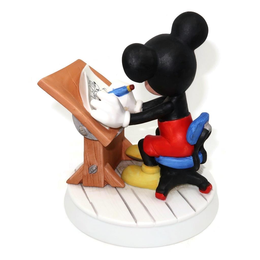 Vintage Disney Porcelain Figurine Mickey Mouse Self Portrait Signed Tim ...