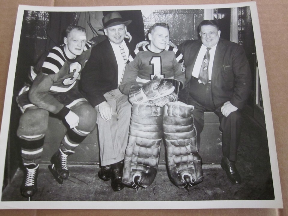 1955-56 Providence Reds Johnny Bower-Andy Branigan-Jack Crawford-Lou ...
