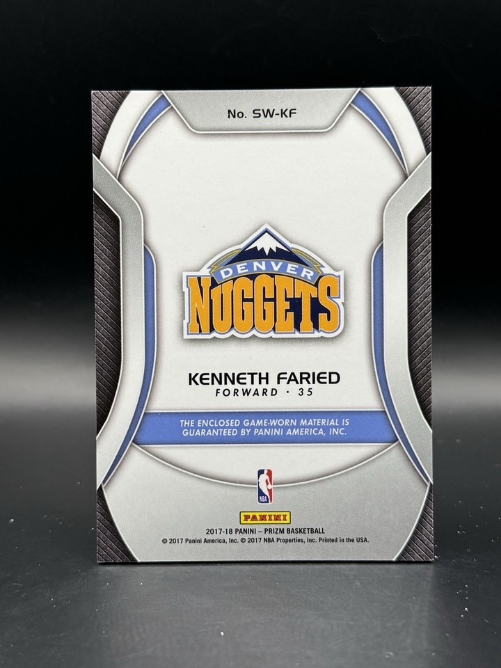 2017 Panini Prizm #SW-KF Kenneth Faried Denver Nuggets Sensational ...