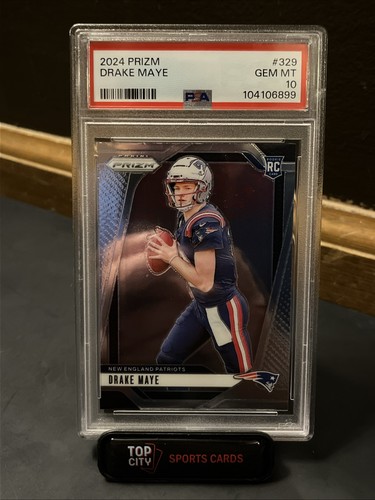 2024 Panini Prizm Football Drake Maye Base RC #329 PSA 10 | eBay