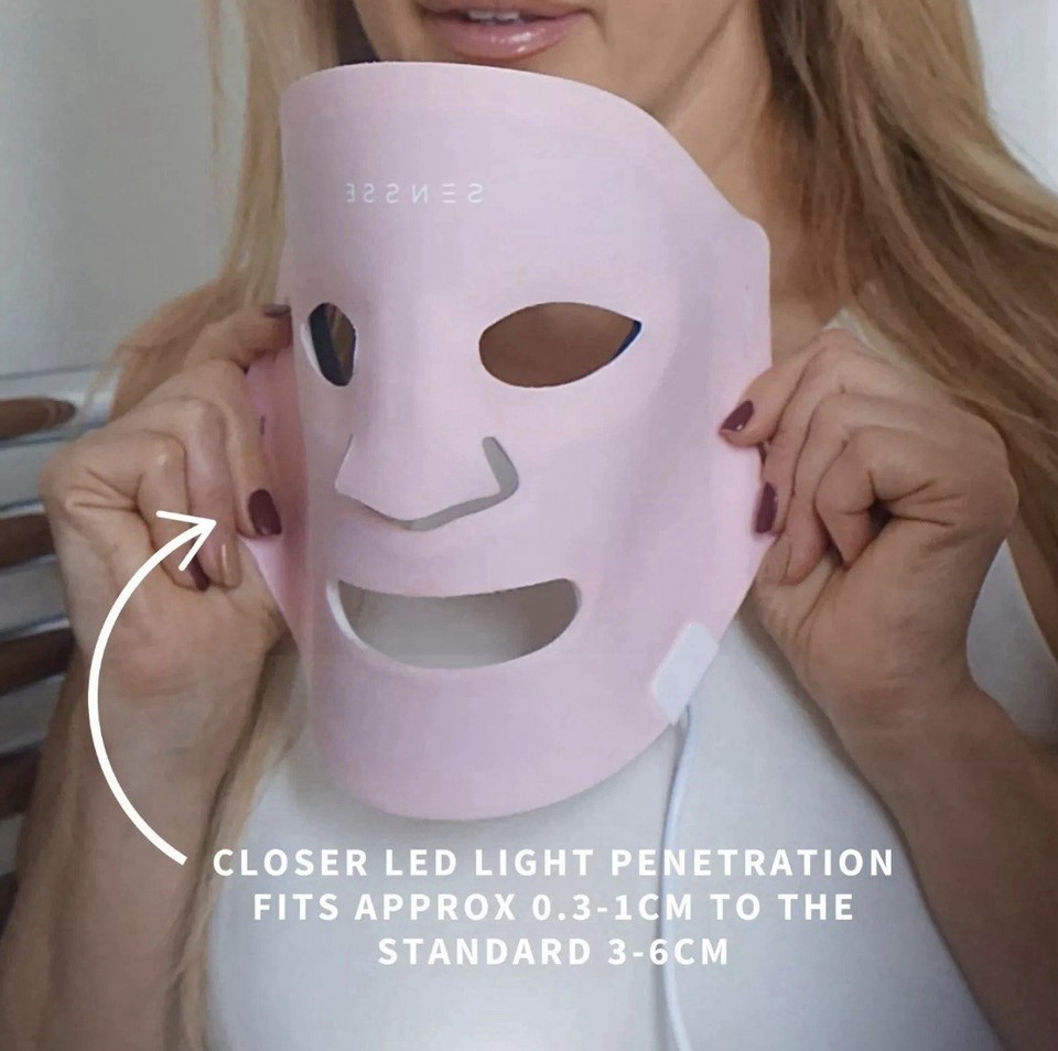 SENSSE Professional LED Face Mask Soft & Flexible High Grade Silicone ...