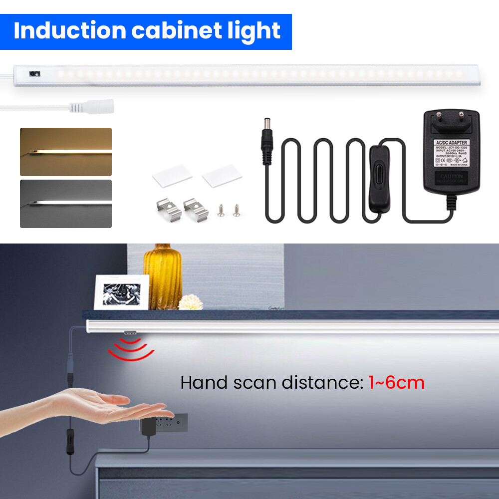 Hand Motion Sensor LED Bar Light Under Cabinet Cupboard Wardrobe Kitchen Plug UK | eBay UK