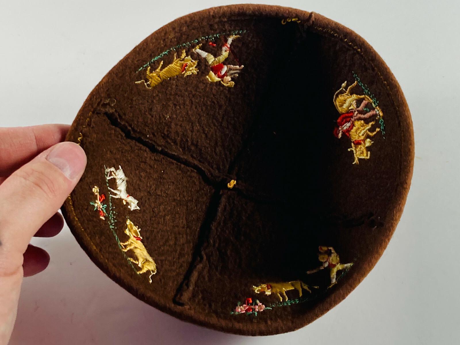 Vintage Embroidered Hat Austria Cap Yarmulke Kippah F… - Gem