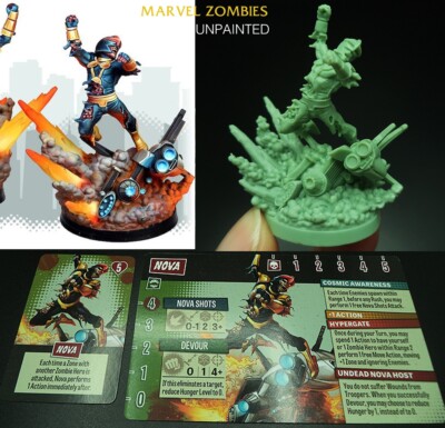 JEU DE SOCIÉTÉ MARVEL ZOMBIES AUTHENTIQUE modèle miniature NOVA mort ...