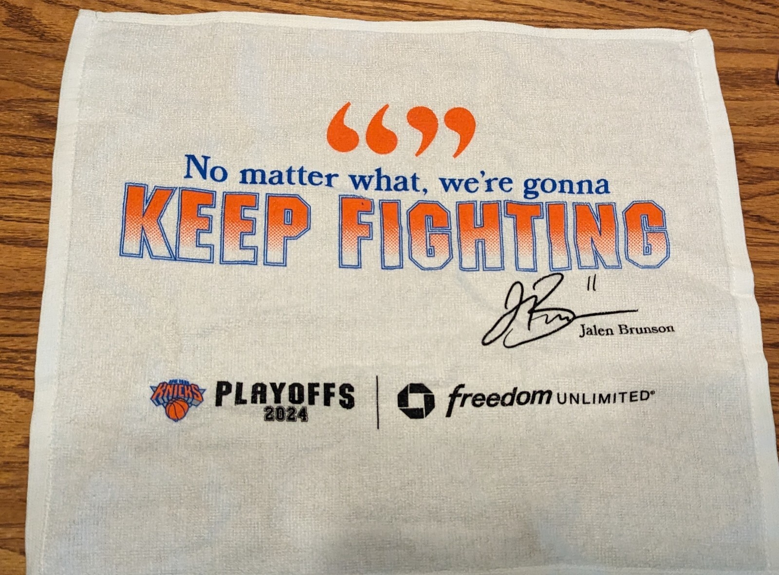 NY Knicks Basketball Rally Towel - PlayOffs 2024 "Keep Fighting" NBA | eBay