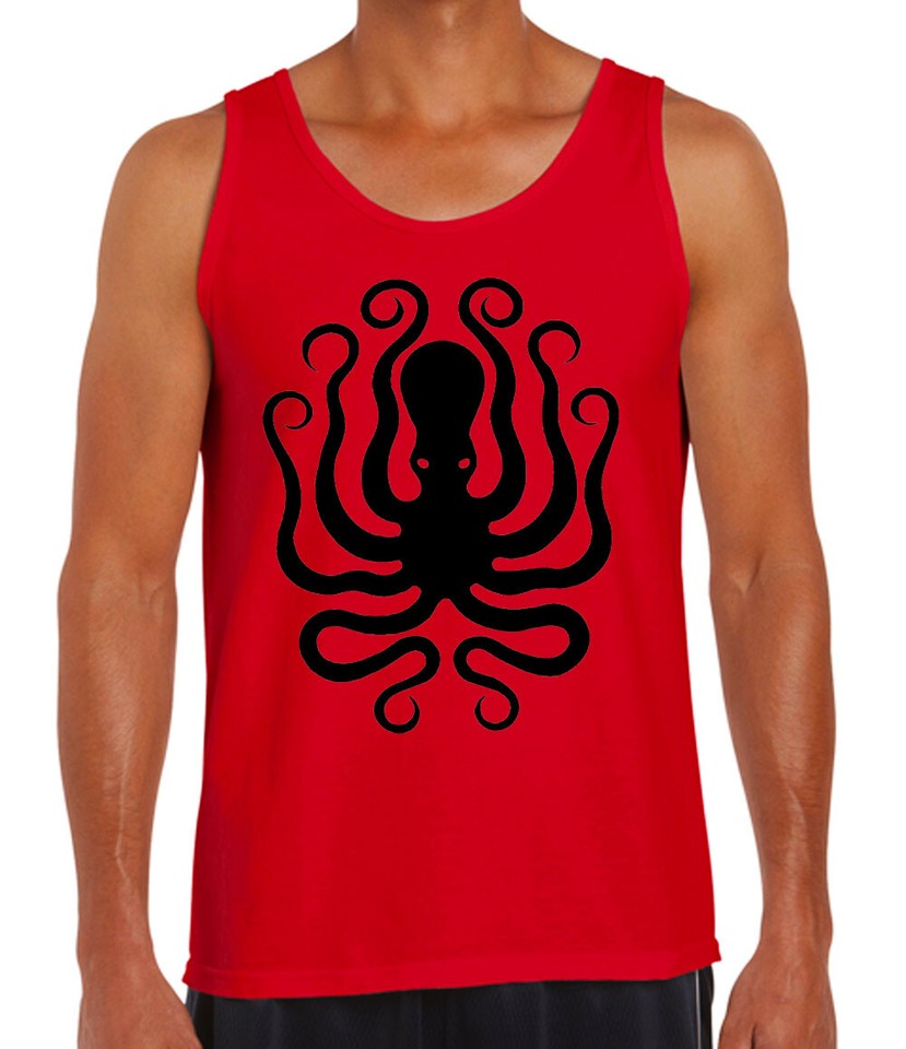 Octopus Squid Scuba T-shirt funny Singlets Hobo Marine Men's Ladies ...