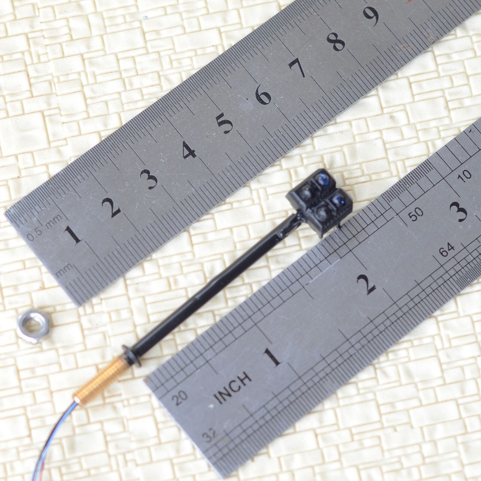 2 x O scale trackside enhanced IR sensors train detector signal trigger ...