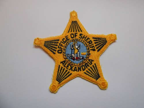 OFFICE OF SHERIFF ALEXANDRIA original cloth star USA American police ...