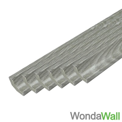 Grey Polymer Scotia Beading Laminate 10 x 2.4m lengths Edging Trim ...