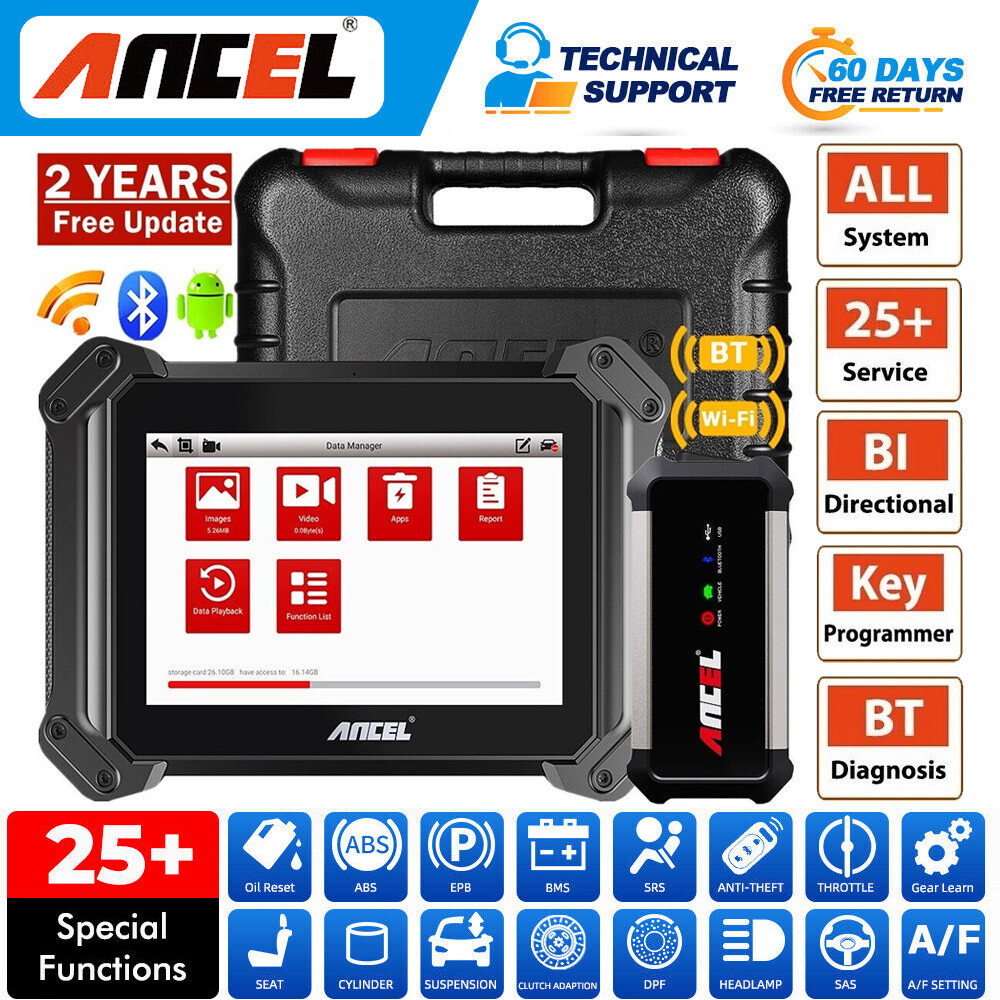 ANCEL V6 PRO Bi-Directional OBD2 Scanner Full System Diagnostic Tool ...