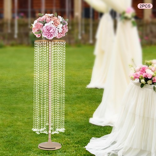 2 Pcs Crystal Large Flower Stand Wedding Centerpieces Celebration ...