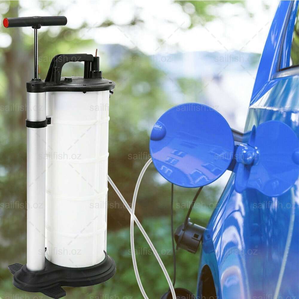 9L Waste Oil Fluid Fuel Manual Vacuum Pump Suction Extractor Car Boat ...